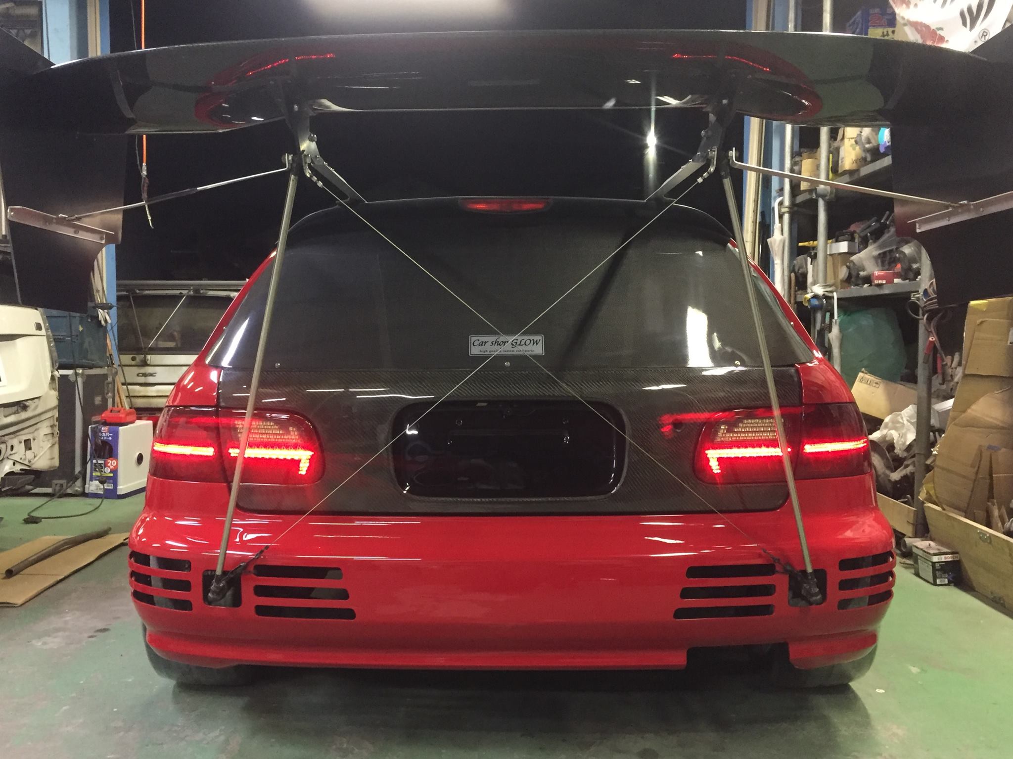 EG6シビック用カーショップグロウ LEDテールランプVer.1 ガレージワークスペック|CarshopGLOW