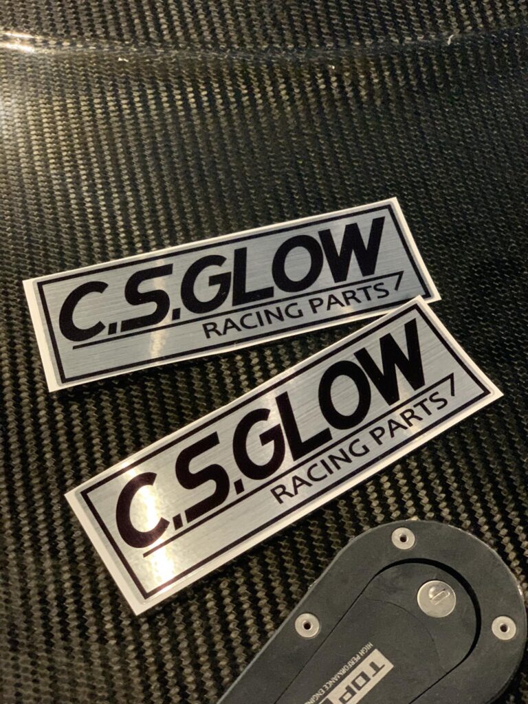 カーショップグロウ ステッカー小(横長)「C.S.GLOW」|CarshopGLOW