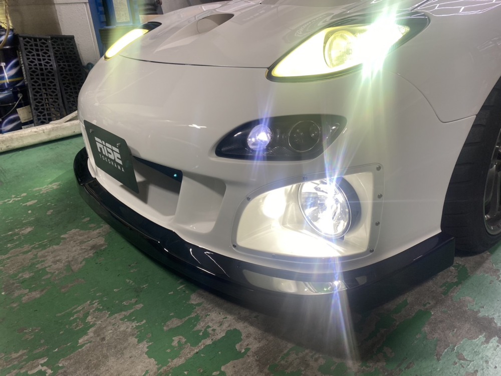 RISE YOKOHAMA フロントバンパースポイラー for FD3S RX-7（IPF LEDフォグ）|CarshopGLOW